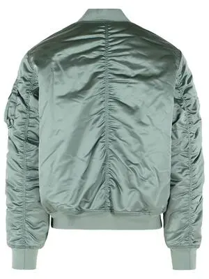 Alpha Industries Ma 1 Uv' Silverblue Nylon Bomber Jacket