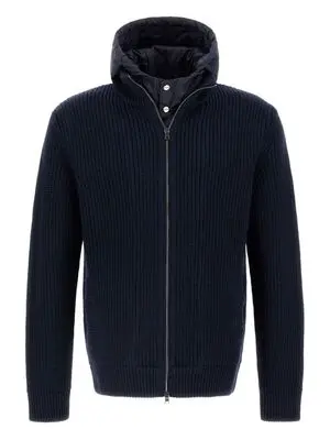 Herno Wool Cardigan - Ink