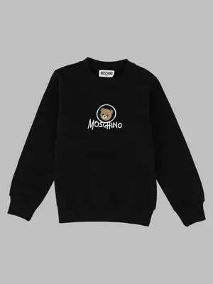 Moschino Felpa Girocollo Con Stampa Teddy Bear - Black