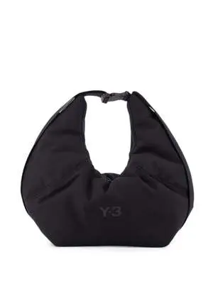 Y3 Logo Nylon Hobo Bag