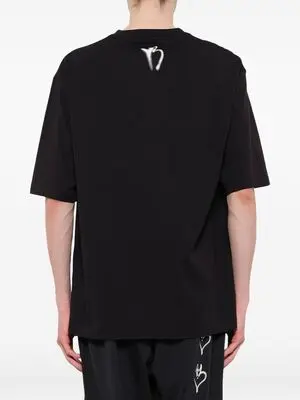 Y3 Printed Cotton T Shirt