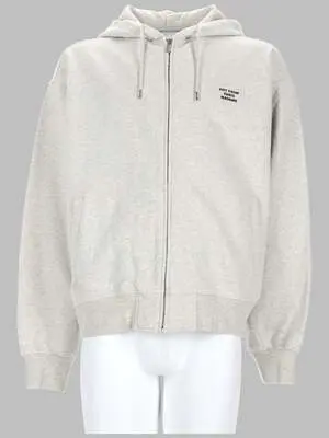 Drole De Monsieur Felpa Con Zip E Cappuccio - Grey