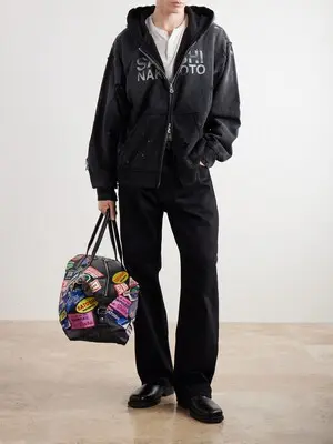 SATOSHI NAKAMOTO Codex Patch Weekender Embellished Leather Bag