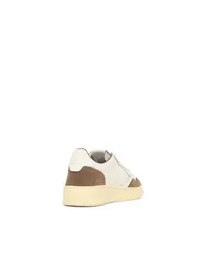 AUTRY Medalist Low' White Lear And Tobacco Sneakers - Brown