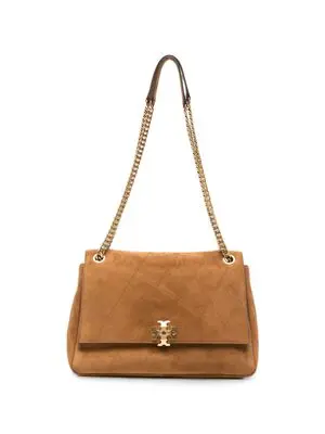 Tory Burch Charlie Suede Leather Shoulder Bag