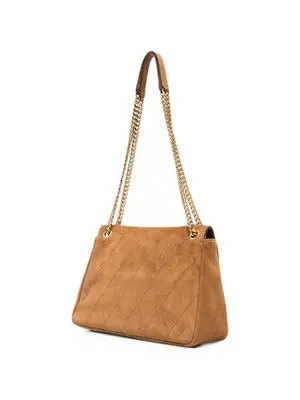 Tory Burch Charlie Suede Leather Shoulder Bag