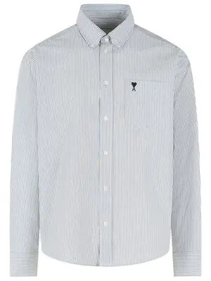 AMI Paris De Cœur' And White Cotton Shirt