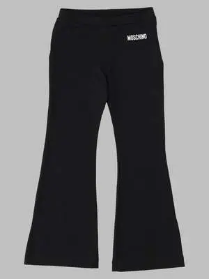 Moschino Pantalone Flared Con Logo - Black