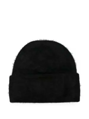 Soft Goat Wool Beanie - Black