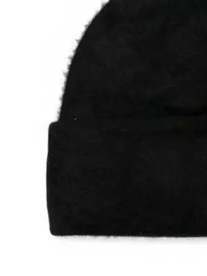 Soft Goat Wool Beanie - Black