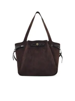 Tory Burch Romy Tote' Suede Bag - Brown