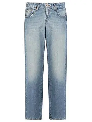 SEVEN Low Straight Denim Jeans - Light Blue