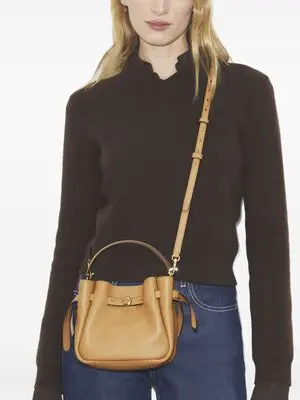 Tory Burch Romy Mini Leather Bucket Bag