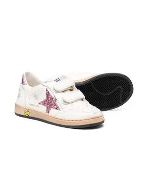 GOLDEN GOOSE Ball Star Strap Leather Upper Toe Strap Heel And Spur Laminated Star