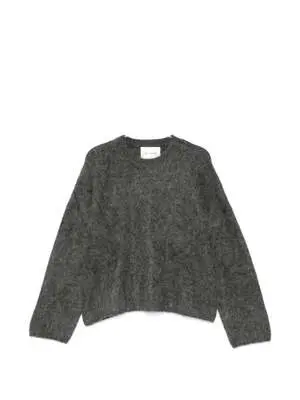 Soft Goat Wool Crewneck Jumper - Grey