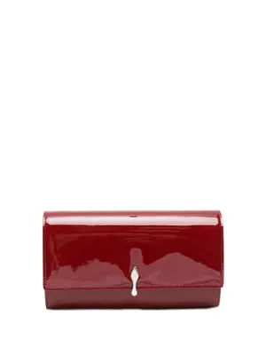 CHRISTIAN LOUBOUTIN Bettina Patent Leather Wallet On Chain - Red