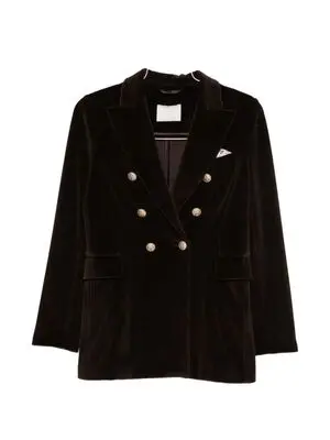 CIRCOLO 1901 Cotton Double Breasted Jacket - Brown