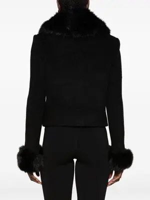 SELF-PORTRAIT Faux Fur Trim Jacket