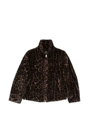 Apparis Brooks Faux Fur Jacket - Leopard Print