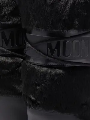 Moon Boot Icon High Faux Fur Boots - Black