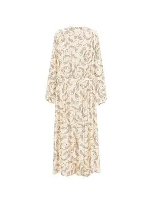 FORTE_FORTE Printed Long Dress - Avorio