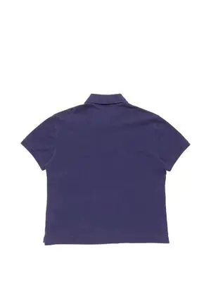 Acne Studios Logo Cotton Polo Shirt - Navy