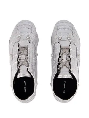 Balenciaga City Leather Sneakers - Silver