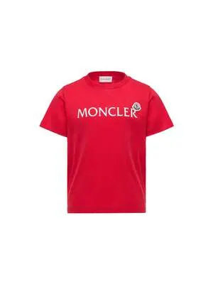 Moncler T Shirt With Logo - Red