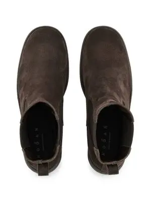 Hogan H724 Leather Chelsea Boots
