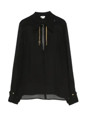 Elisabetta Franchi Georgette Shirt - Nero