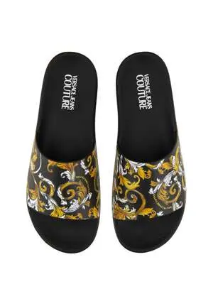 Versace Sandalo Slide Con Logo