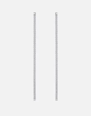 Elisabetta Franchi Strass Earrings - Silver