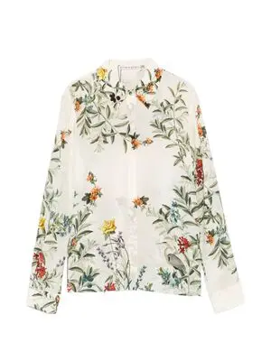 Alice + Olivia Printed Silk Shirt