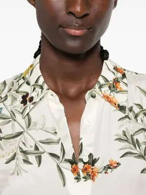 Alice + Olivia Printed Silk Shirt