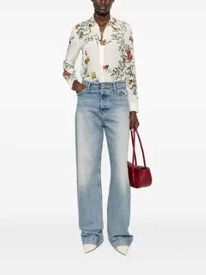 Alice + Olivia Printed Silk Shirt