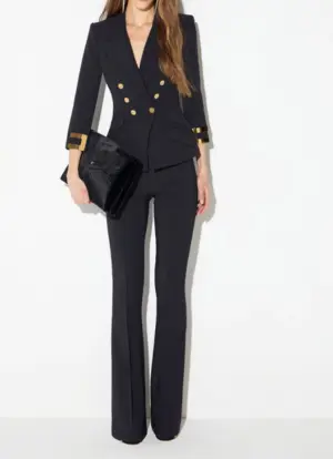 Elisabetta Franchi Jacket With Jewel Logo - Nero