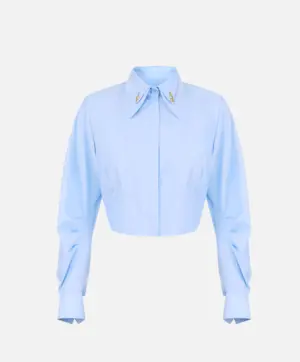 Elisabetta Franchi Popeline Shirt - Blu