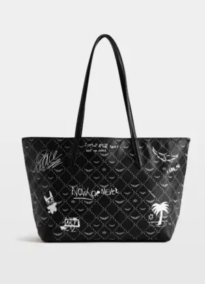 Zadig&Voltaire Z Shopper Monogram Arty Tag - Nero