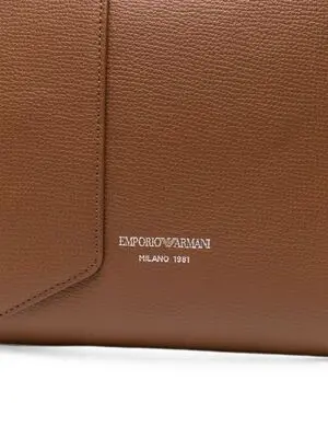 Emporio Armani Medium Leather Tote Bag