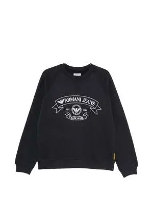 Emporio Armani Logo Cotton Sweatshirt - Navy