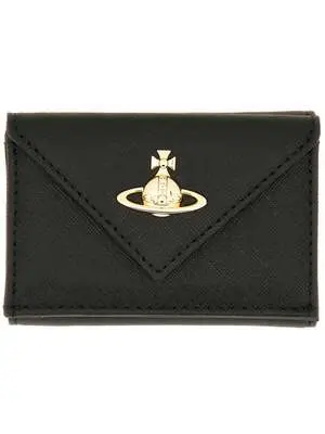 VIVIENNE WESTWOOD Portafoglio 'envelope' Con Logo - Black