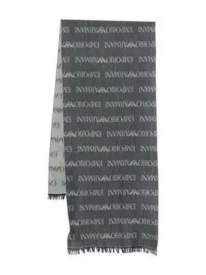 Emporio Armani Wool Blend Scarf - Grey