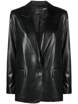 Alice + Olivia Faux Leather Blazer Jacket