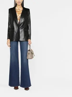 Alice + Olivia Faux Leather Blazer Jacket