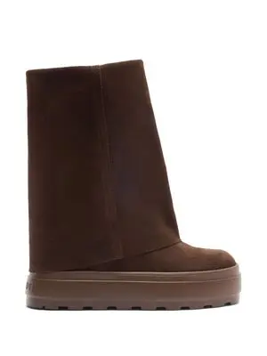Casadei Double Face Leather Boots - Brown