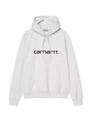 Carhartt Work In Progress Logo Cotton Hoodie - Grey