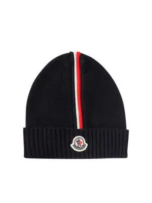 Moncler Beanie Hat With Logo - Multicolour
