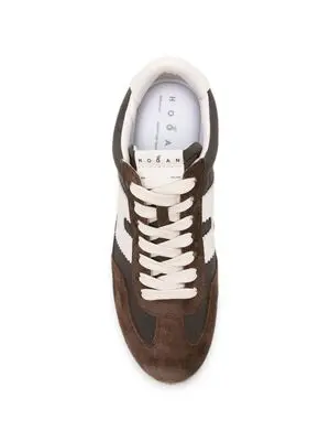 Hogan H727 Leather Sneakers - Brown