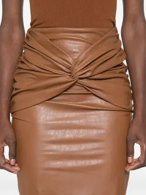 Elisabetta Franchi Faux Leather Midi Skirt