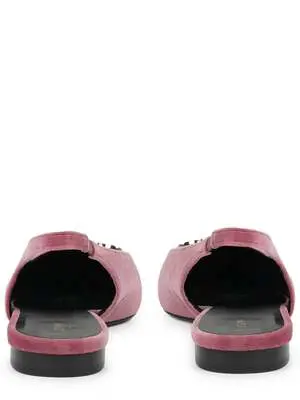 Celine Alma Triomphe Velvet Flat Slingback 05 - Multicolour